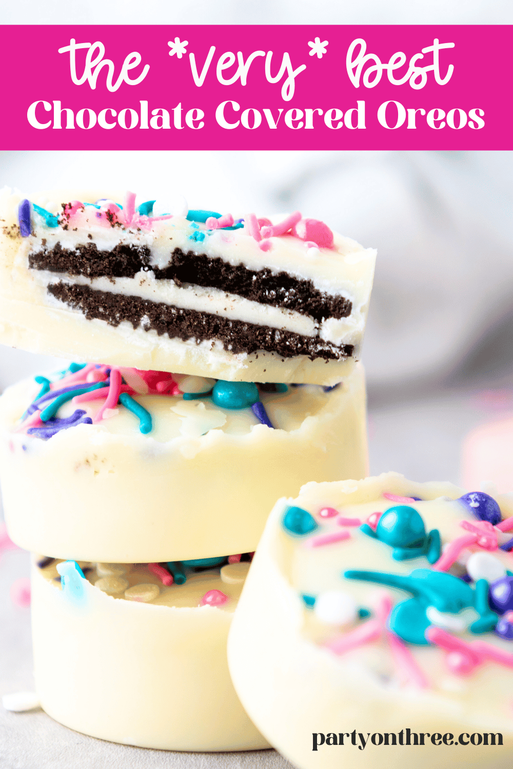 Easy DIY Chocolate Covered Oreos (Great for Birthdays!) - Party on Three