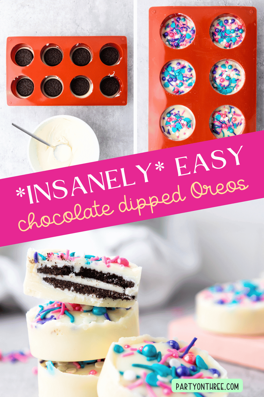 Easy DIY Chocolate Covered Oreos (Great for Birthdays!) - Party on Three