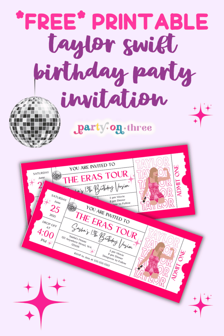 Taylor Swift Eras Tour Birthday Invitation (Free Editable Template ...