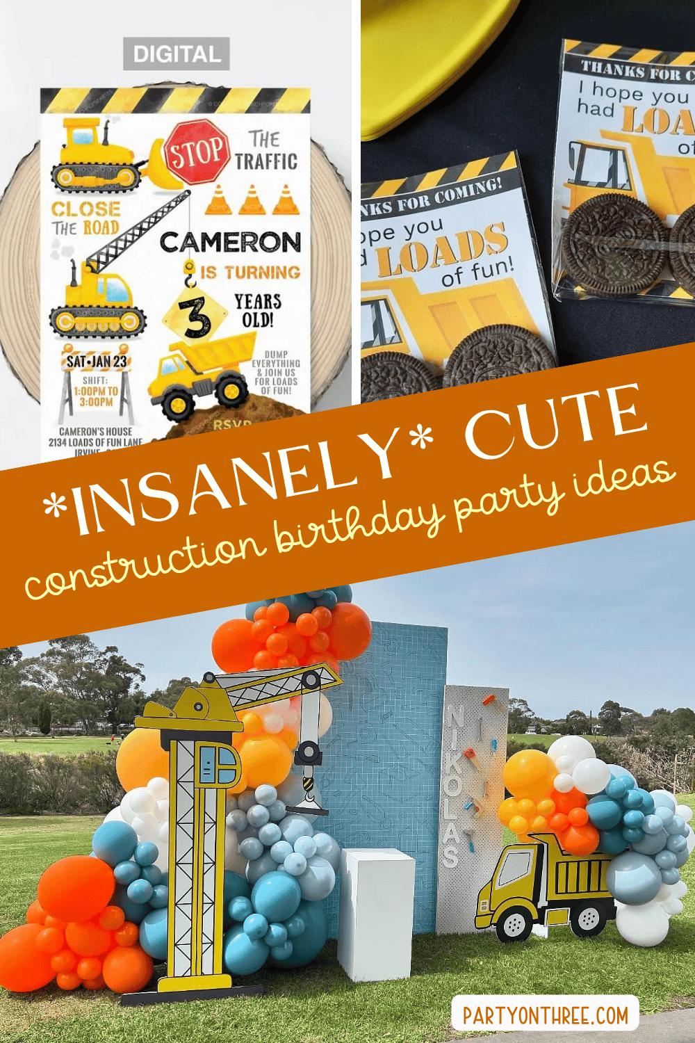 36+ *Fun* Construction Birthday Party Ideas to Recreate - Party on Three