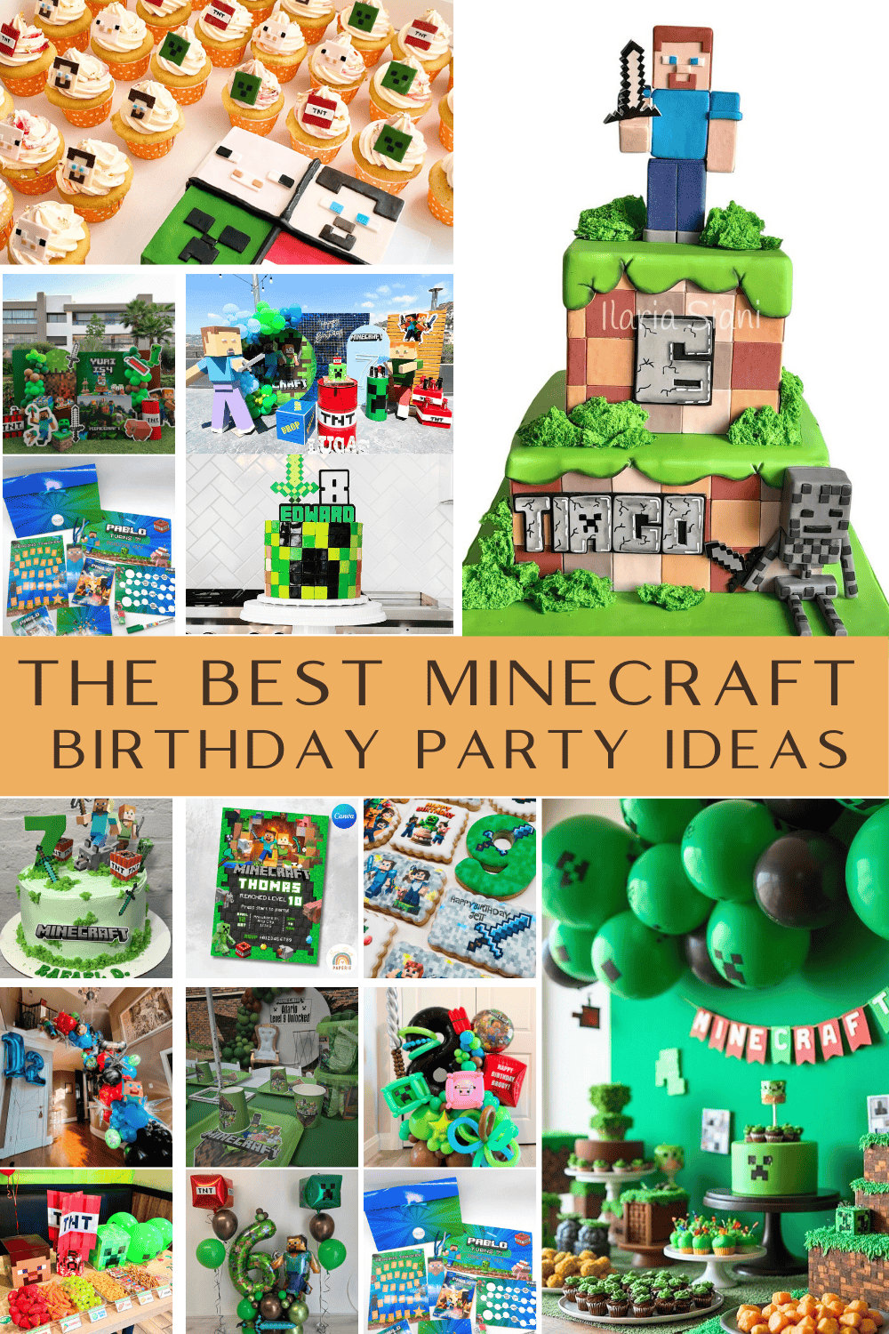 27+ Minecraft Birthday Party Ideas That Are Epic, Easy & Fun - Party on ...