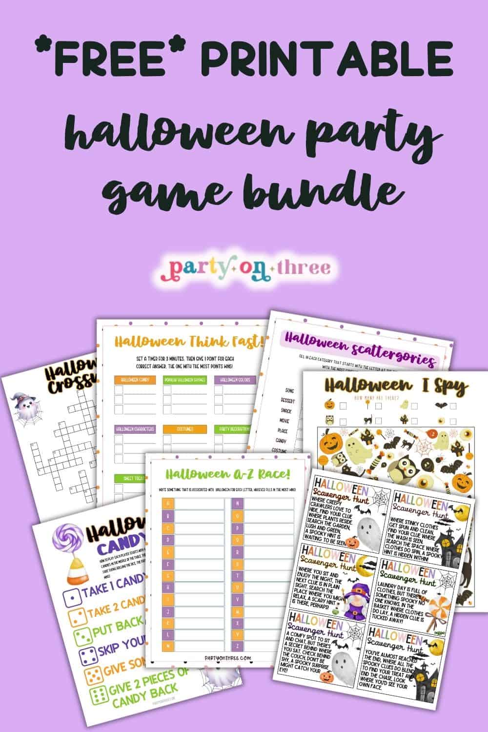*Ultimate* Free Printable Halloween Party Game Bundle (for Kids ...