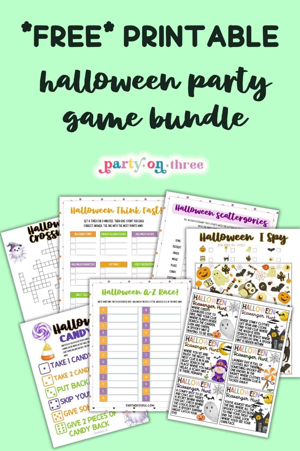 *Ultimate* Free Printable Halloween Party Game Bundle (for Kids ...