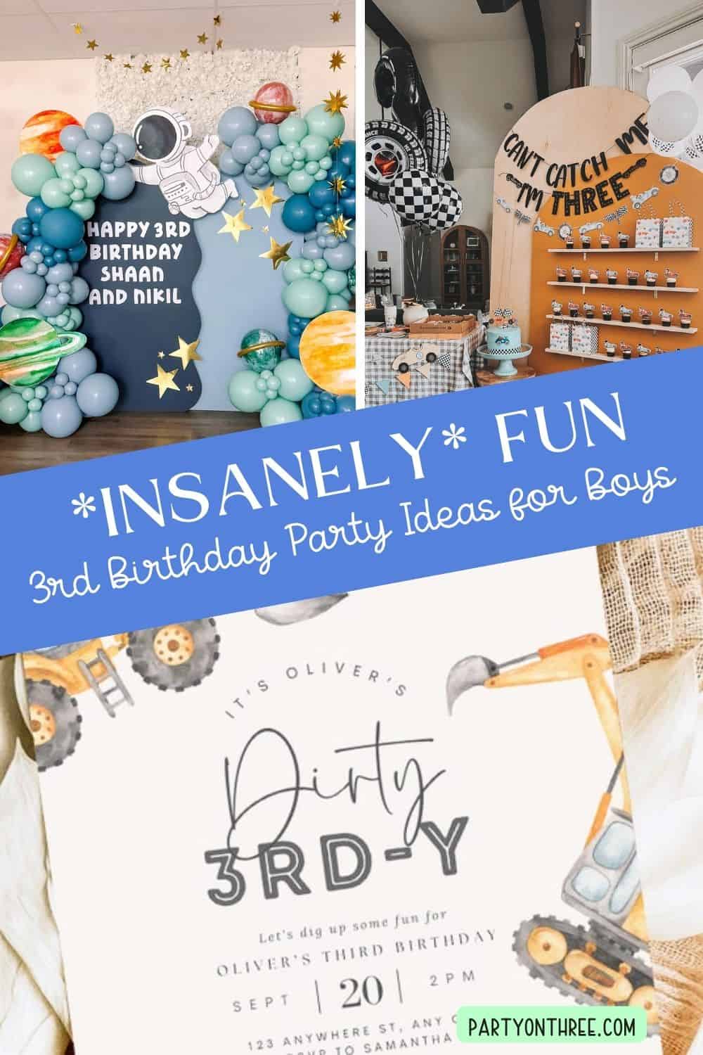 31+ *Best* 3rd Birthday Party Themes for Boys - Party on Three