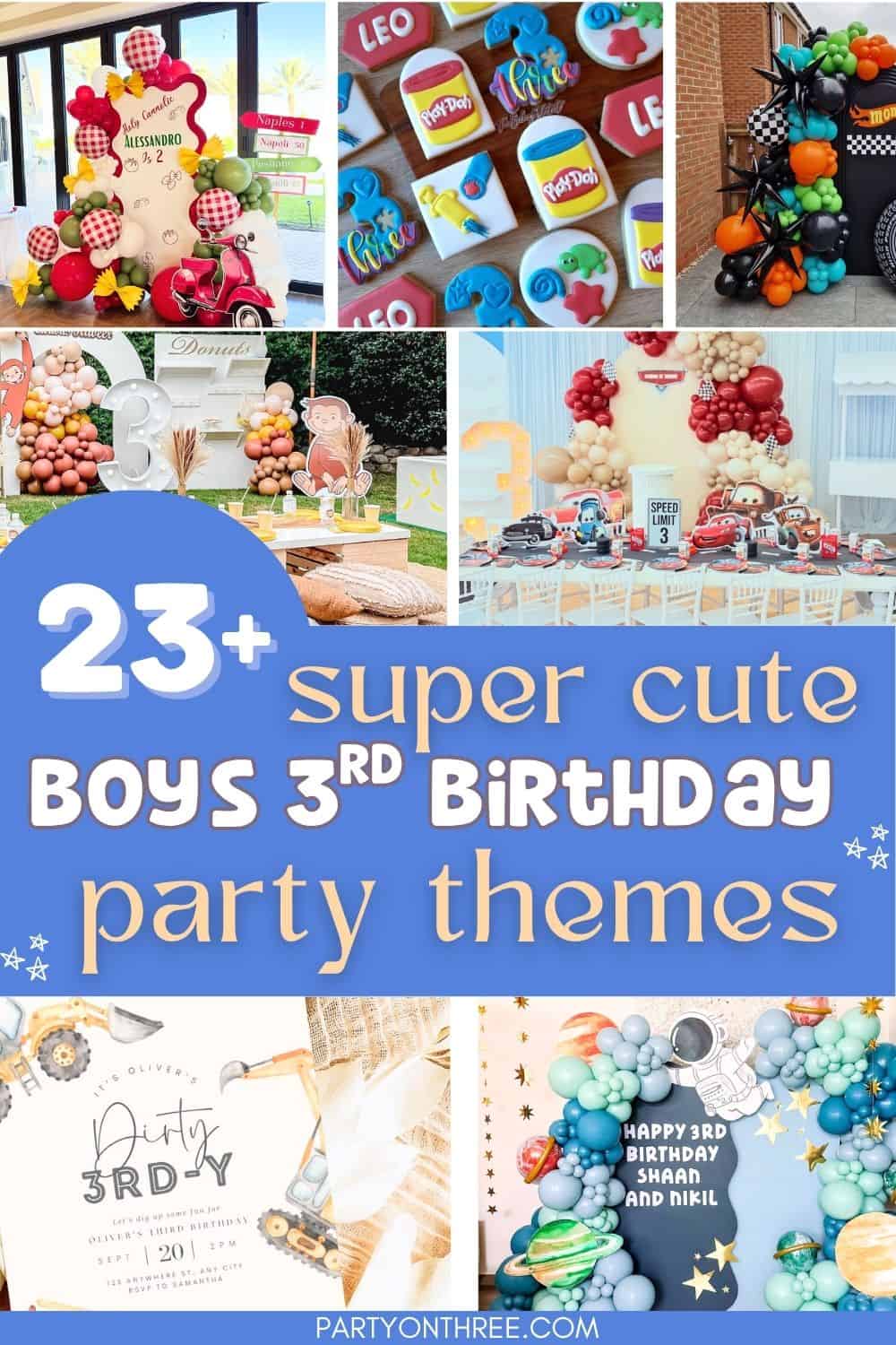 31+ *Best* 3rd Birthday Party Themes for Boys - Party on Three