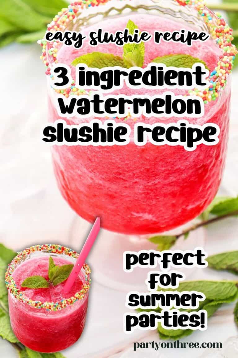 3 Ingredient Homemade Watermelon Slushie Recipe - Party on Three